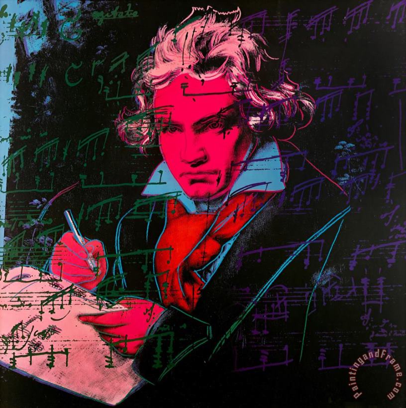 Andy Warhol Beethoven (red Face), 1987 painting - Beethoven (red Face ...