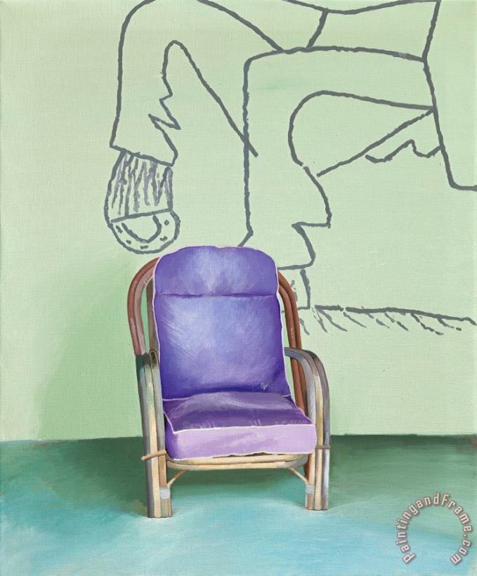 David Hockney Chair with a Horse Drawn by Picasso, 1970 painting ...