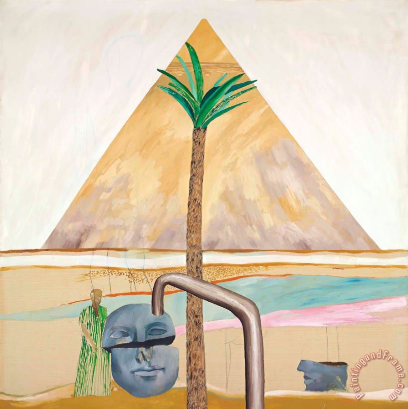 David Hockney Great Pyramid at Giza with Broken Head From Thebes, 1963 ...
