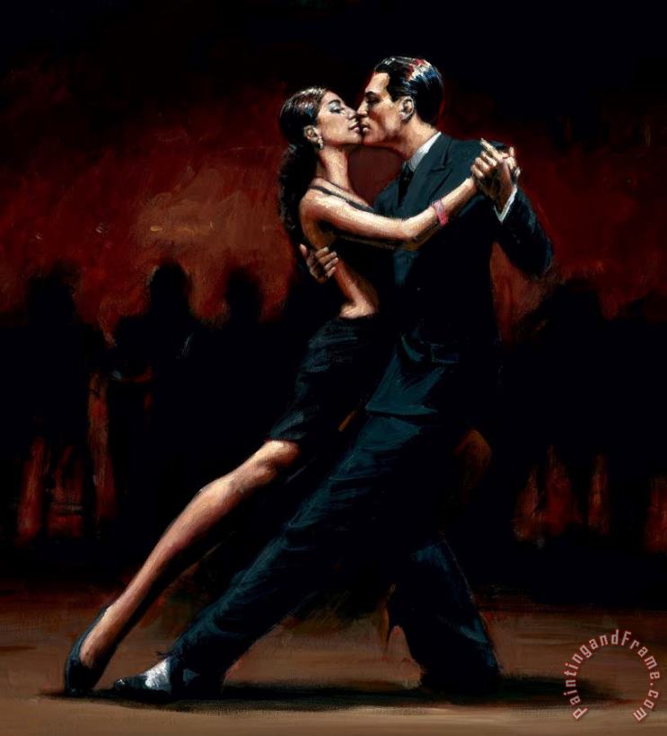 Fabian Perez Study for Tango in Paris Black Suit (vertical) painting ...