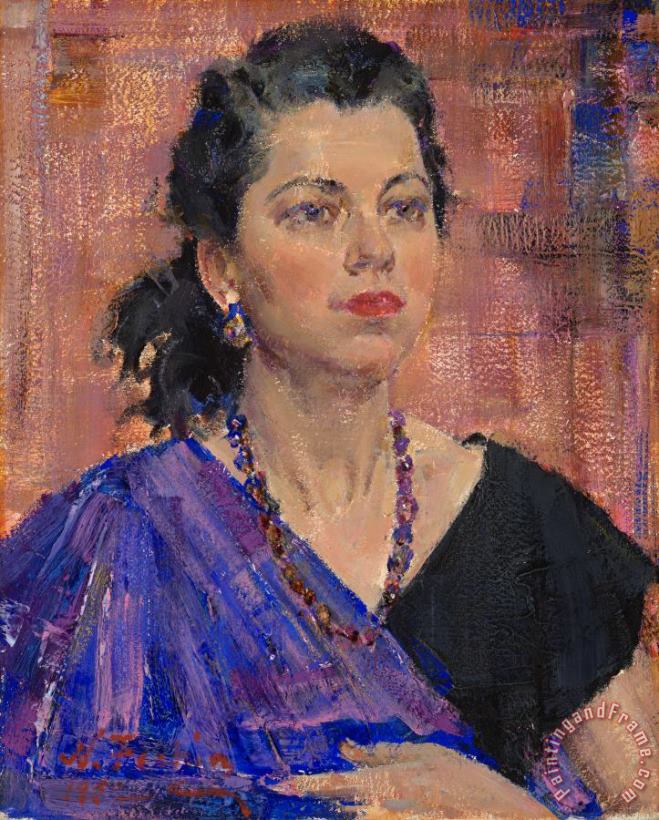 Nicolai Fechin Portrait of a Woman painting - Portrait of a Woman print ...