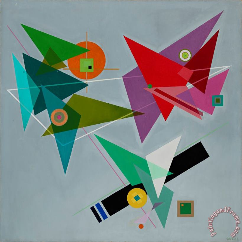 Rolph Scarlett White Triangle painting - White Triangle print for sale
