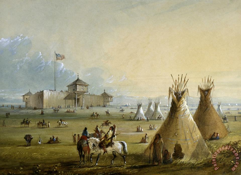 Alfred Jacob Miller Fort Laramie painting - Fort Laramie print for sale