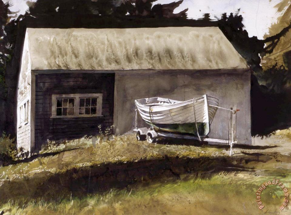 andrew wyeth Lifeboat painting - Lifeboat print for sale