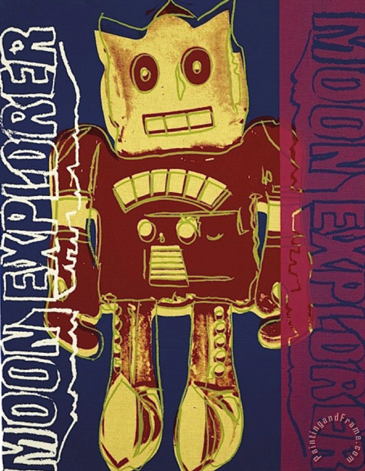 Andy Warhol Moon Explorer Robot C 1983 painting - Moon Explorer Robot C ...