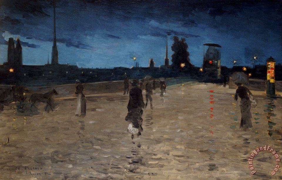 Charles Angrand Le Pont de Pierre painting - Le Pont de Pierre print ...