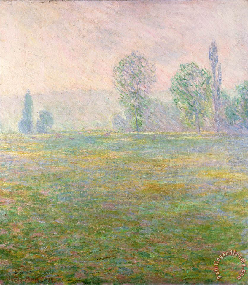 Claude Monet Meadows in Giverny painting - Meadows in Giverny print for ...