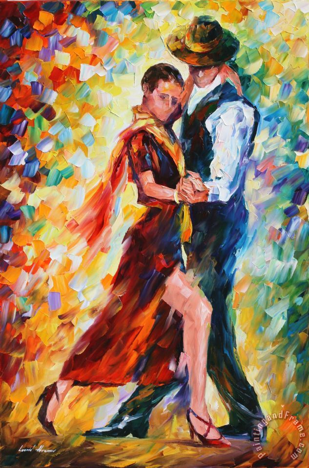 Leonid Afremov Romantic Tango painting - Romantic Tango print for sale