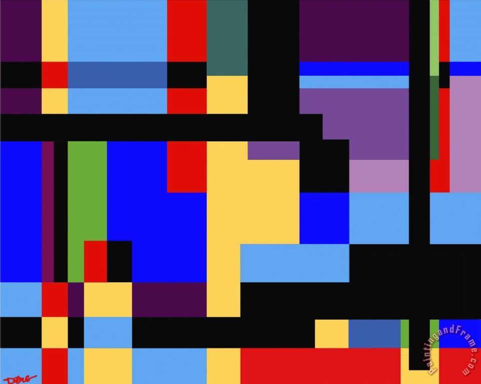 Diana Ong Color Stack painting - Color Stack print for sale