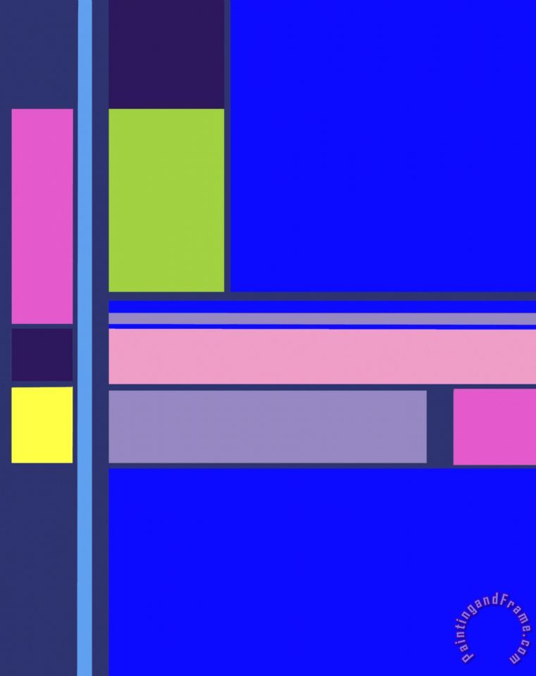 Diana Ong Pink Rectangle painting - Pink Rectangle print for sale