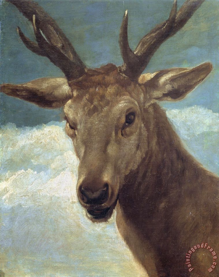 Diego Velazquez Deer Head painting - Deer Head print for sale