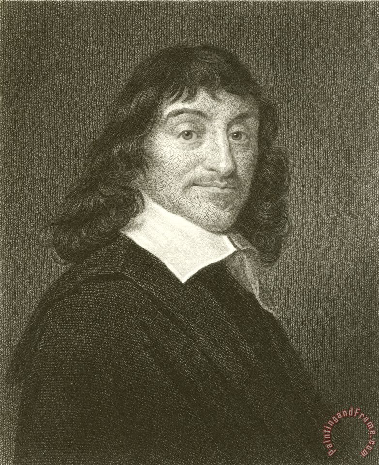 English School Descartes painting - Descartes print for sale