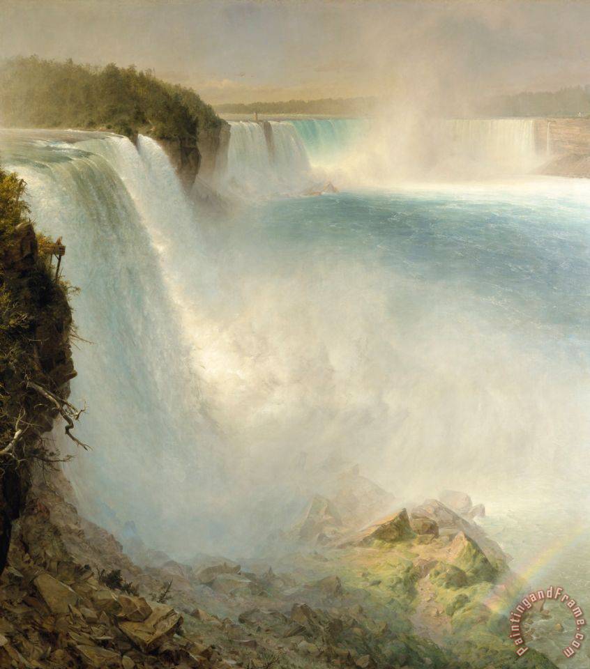 Frederic Edwin Church Niagara Falls, From The American Side painting - Niagara Falls, From The ...