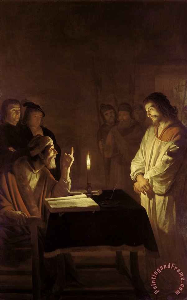 Gerrit van Honthorst Christ before the High Priest painting - Christ ...