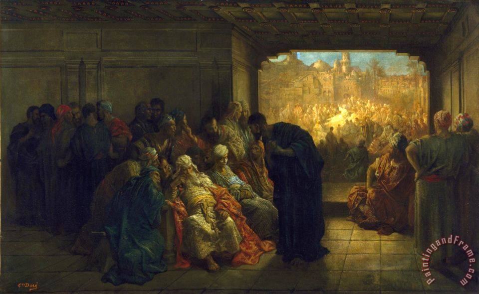 Gustave Dore The House of Caiaphas painting - The House of Caiaphas ...
