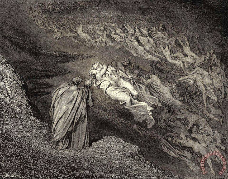 Gustave Dore The Inferno, Canto 5, Lines 105106 “love Brought Us to One ...