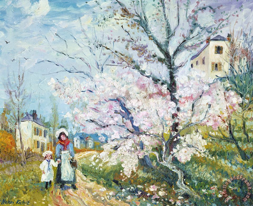 Henri Richet Spring Blossom painting - Spring Blossom print for sale