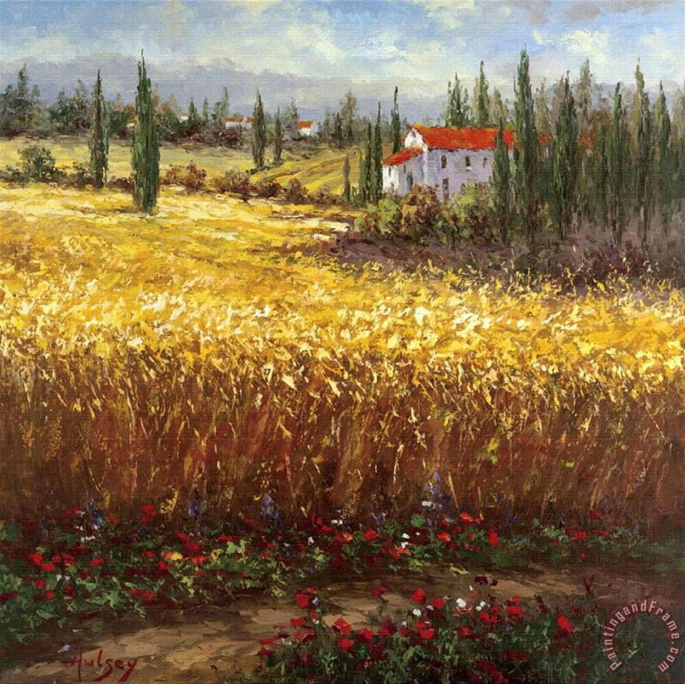Hulsey Tuscan Wheat painting - Tuscan Wheat print for sale