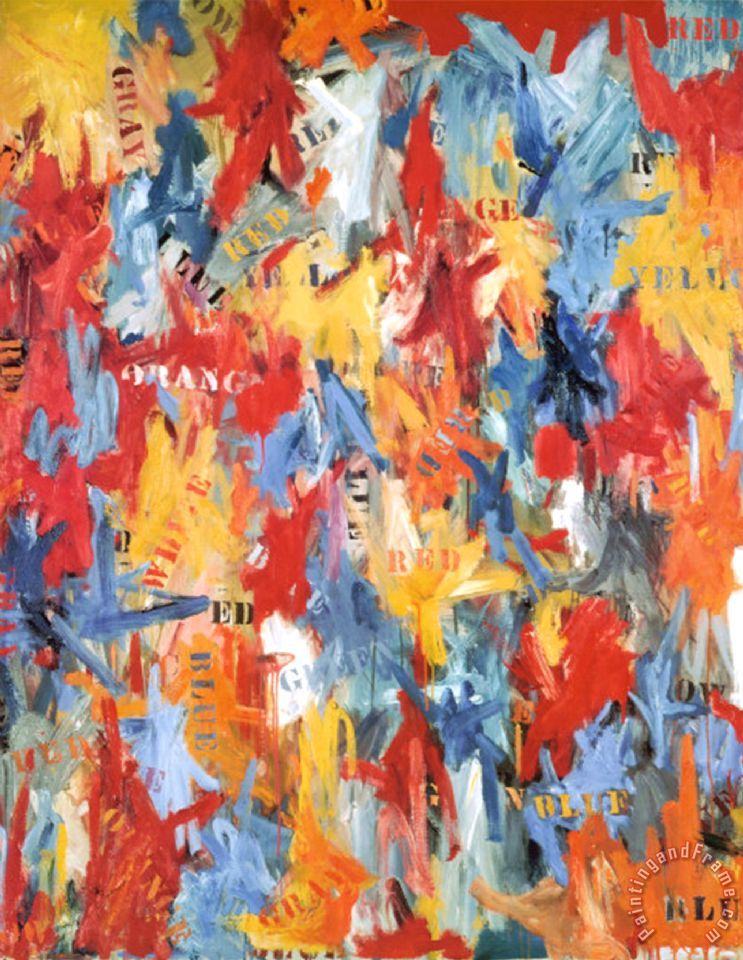 jasper johns False Start 1959 painting - False Start 1959 print for sale