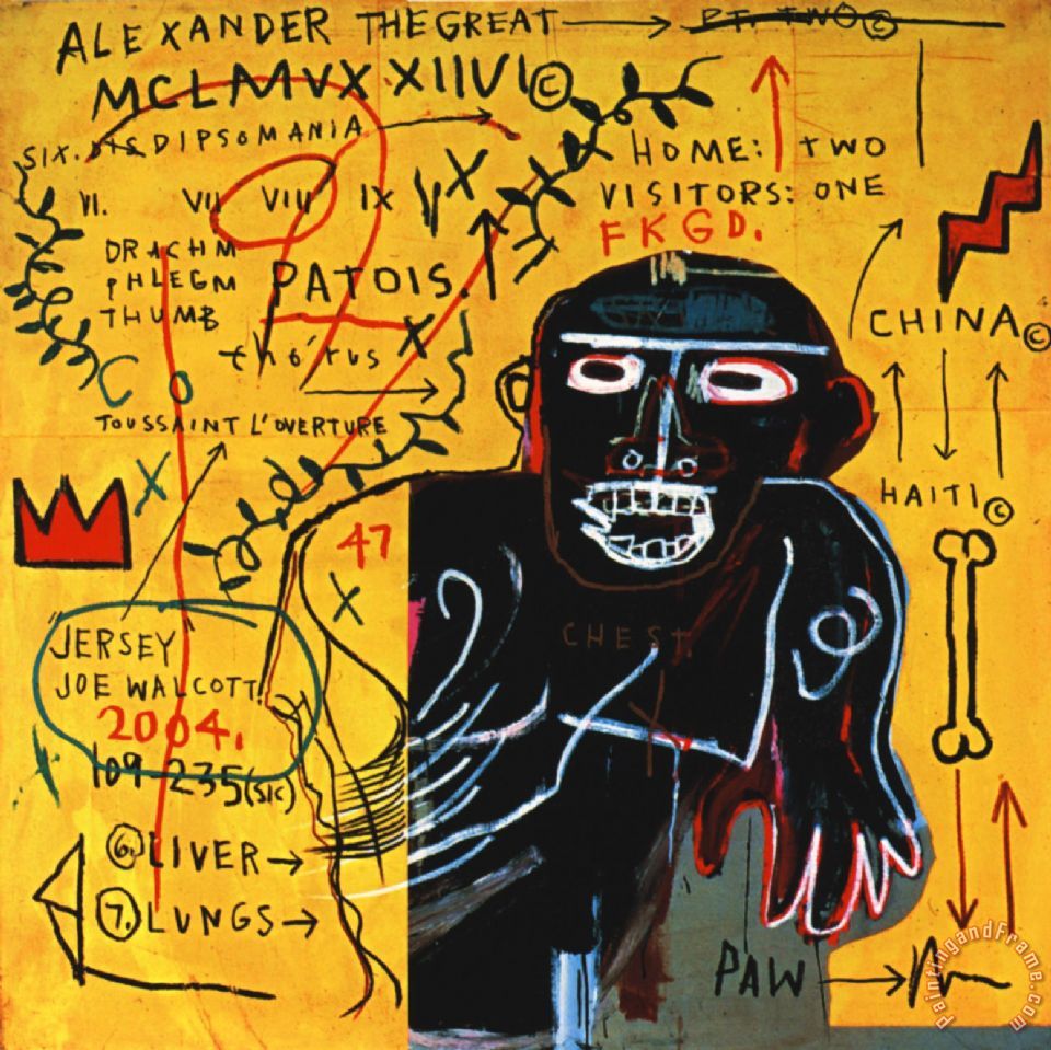 Jean-michel Basquiat All Colored Cast Part III painting - All Colored ...