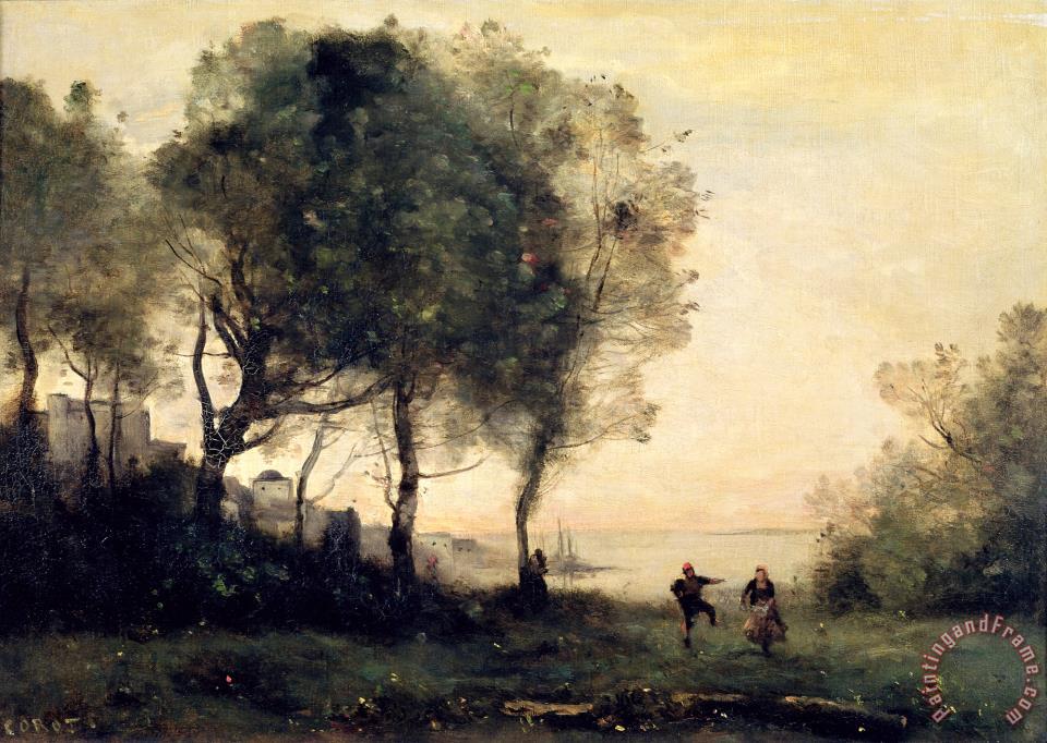 Jean Baptiste Camille Corot Souvenir of Italy painting - Souvenir of ...