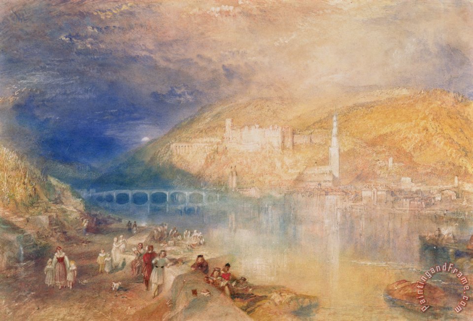 Joseph Mallord William Turner Heidelberg Sunset painting - Heidelberg ...