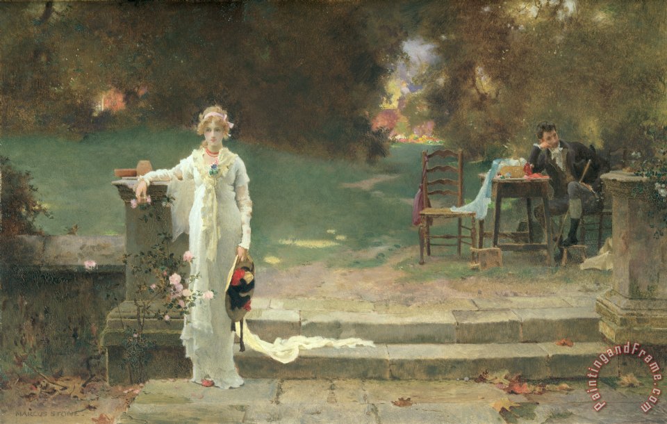 Marcus Stone A Passing Cloud painting - A Passing Cloud print for sale