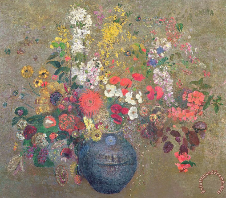Odilon Redon Flowers painting - Flowers print for sale