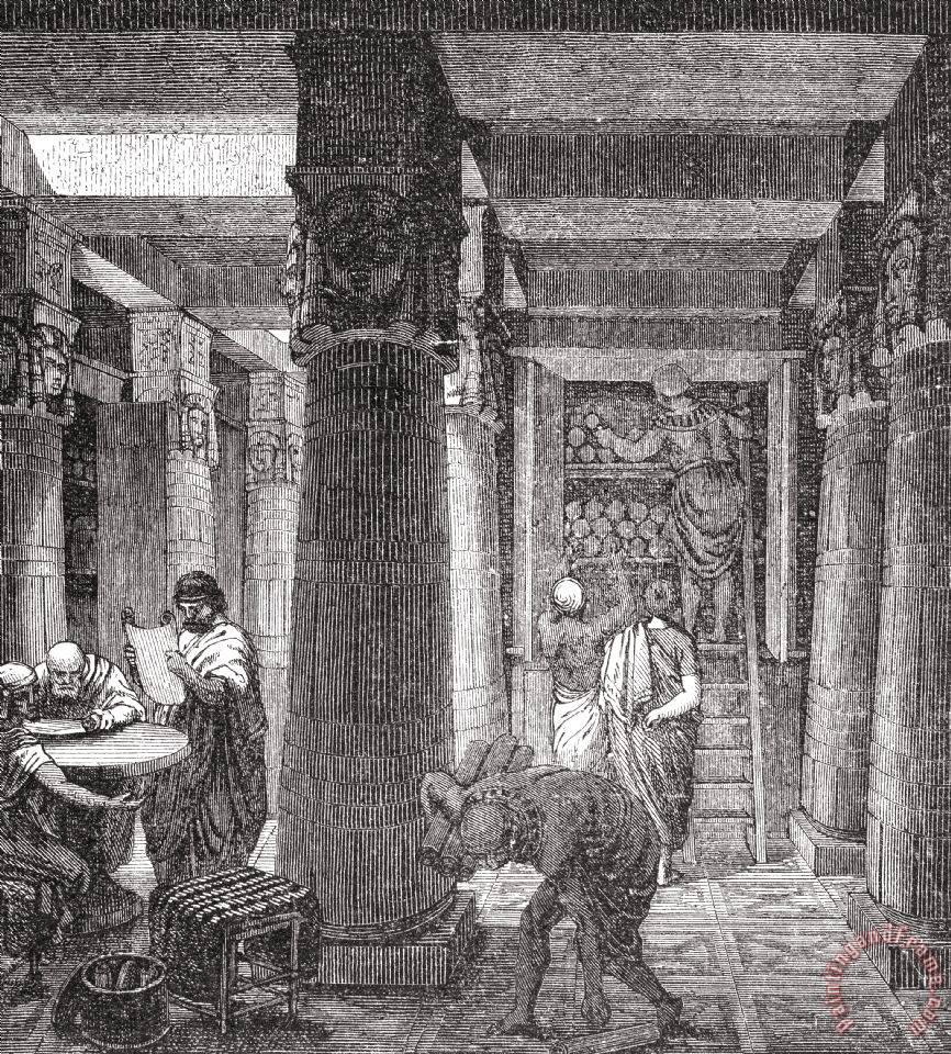 Others Alexandria: Library painting - Alexandria: Library print for sale