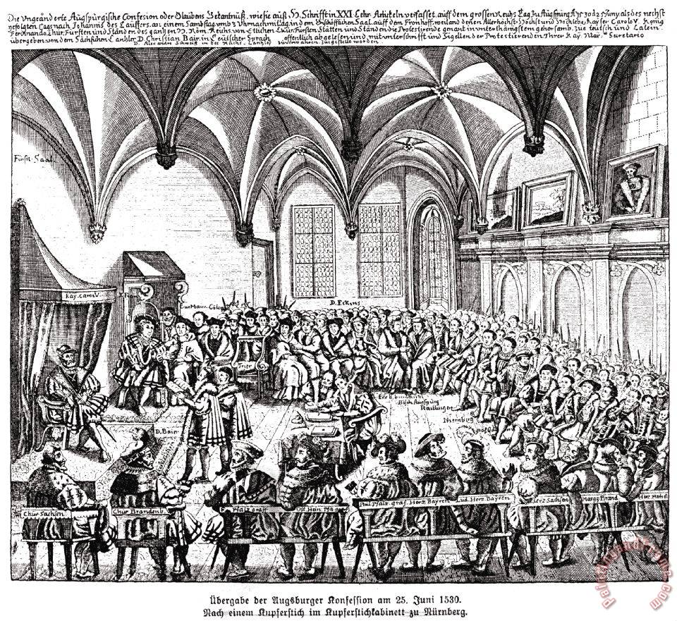 Others Augsburg Confession, 1530 painting - Augsburg Confession, 1530 ...