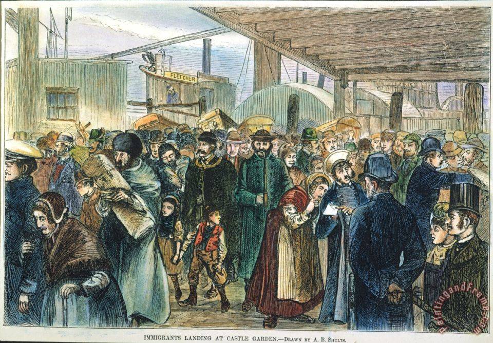 Others Immigrants: Castle Garden painting - Immigrants: Castle Garden ...