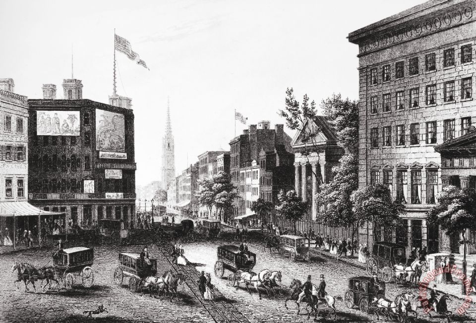 Others New York: Broadway, 1855 painting - New York: Broadway, 1855 ...