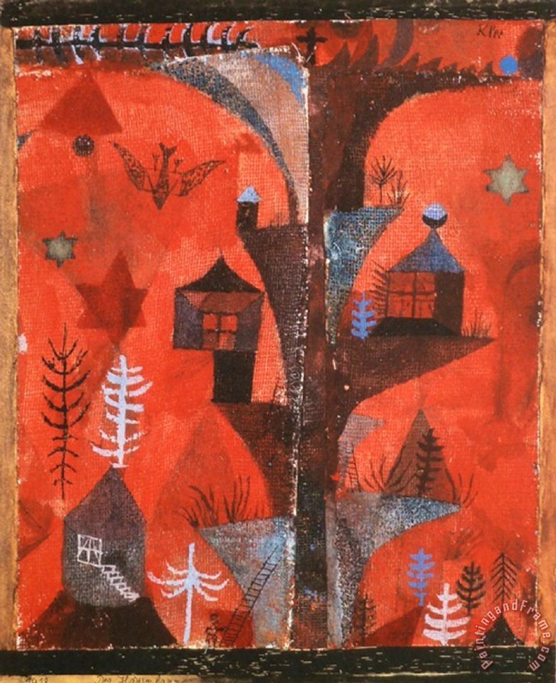 Paul Klee The Houses Tree painting - The Houses Tree print for sale