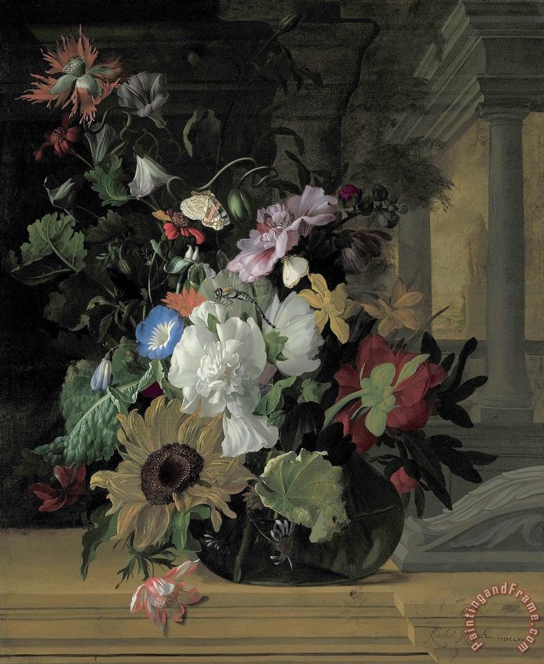 Rachel Ruysch Vase of Flowers painting - Vase of Flowers print for sale