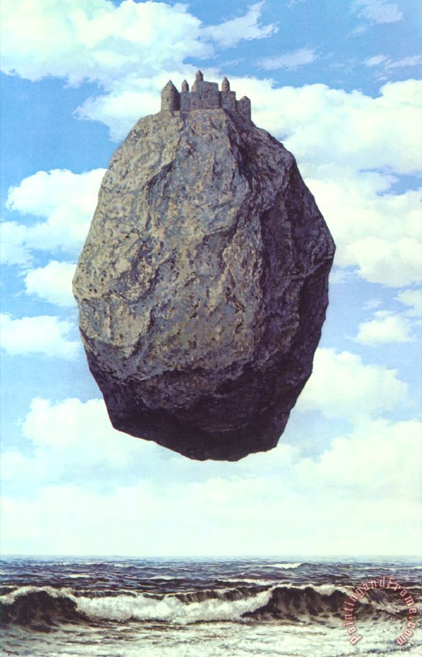 rene magritte The Castle of The Pyrenees 1959 painting - The Castle of ...