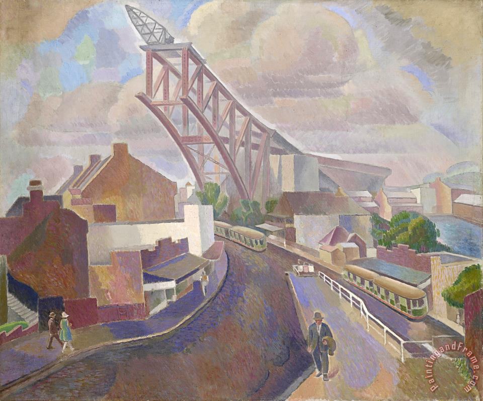 Roland Wakelin The Bridge Under Construction painting - The Bridge ...