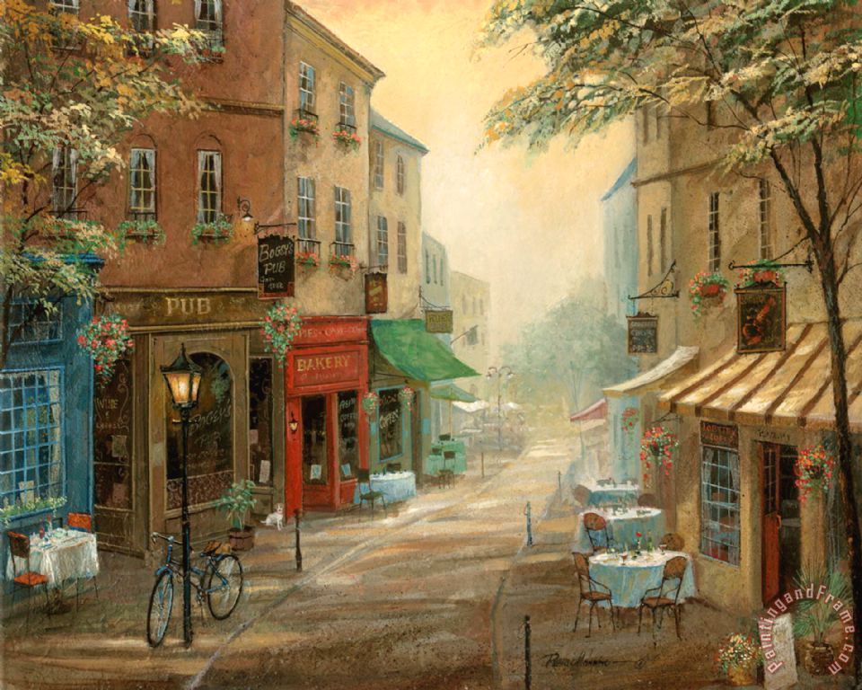 Ruane Manning Bogey's Pub painting - Bogey's Pub print for sale