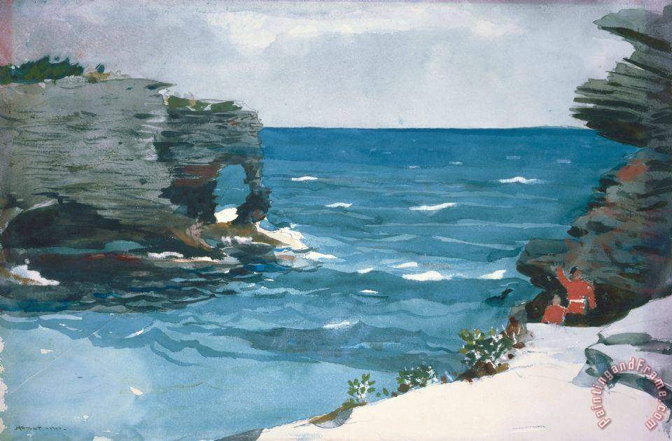 Winslow Homer Rocky Shore, Bermuda painting - Rocky Shore, Bermuda ...